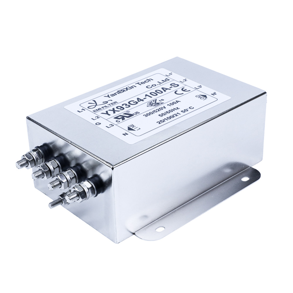 100A고 전류 440V 3 단계 델타 RFI 필터 3 단계 전력선 필터